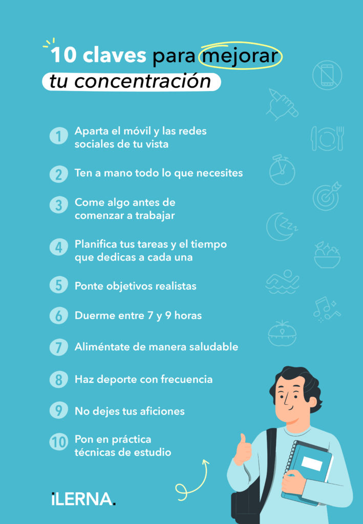 10 consejos para mejorar la concentración para estudiar